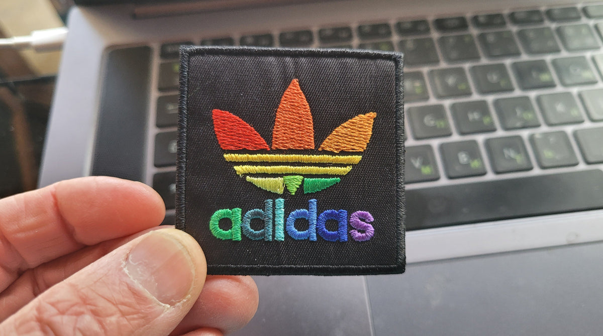 Adidas Rainbow Embroidered patch Logo – Customeazy