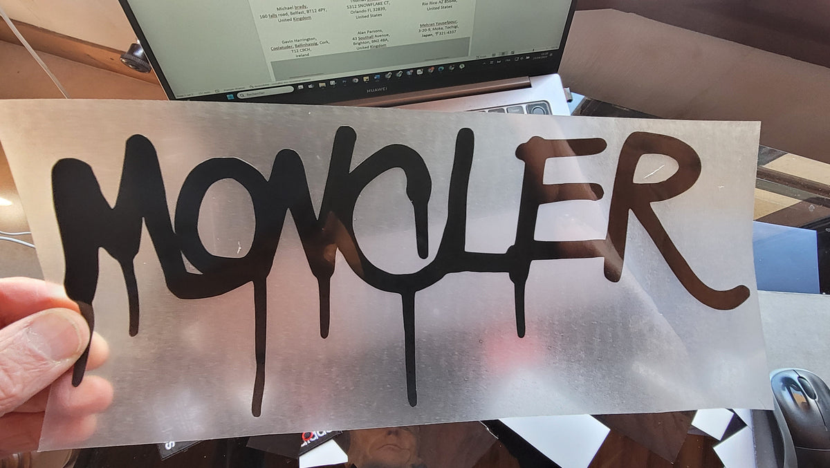 Moncler dripping logo Sticker Iron-on – Customeazy