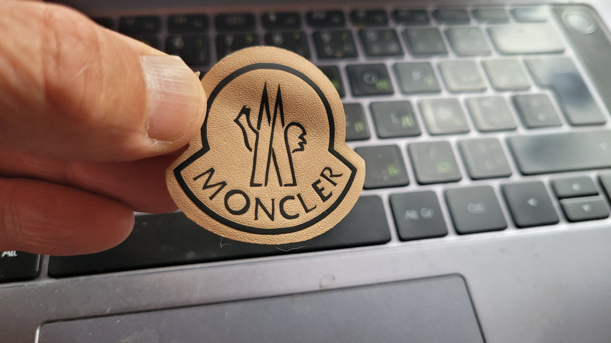 Moncler Logo – Real Leather Iron-On Patch – Customeazy