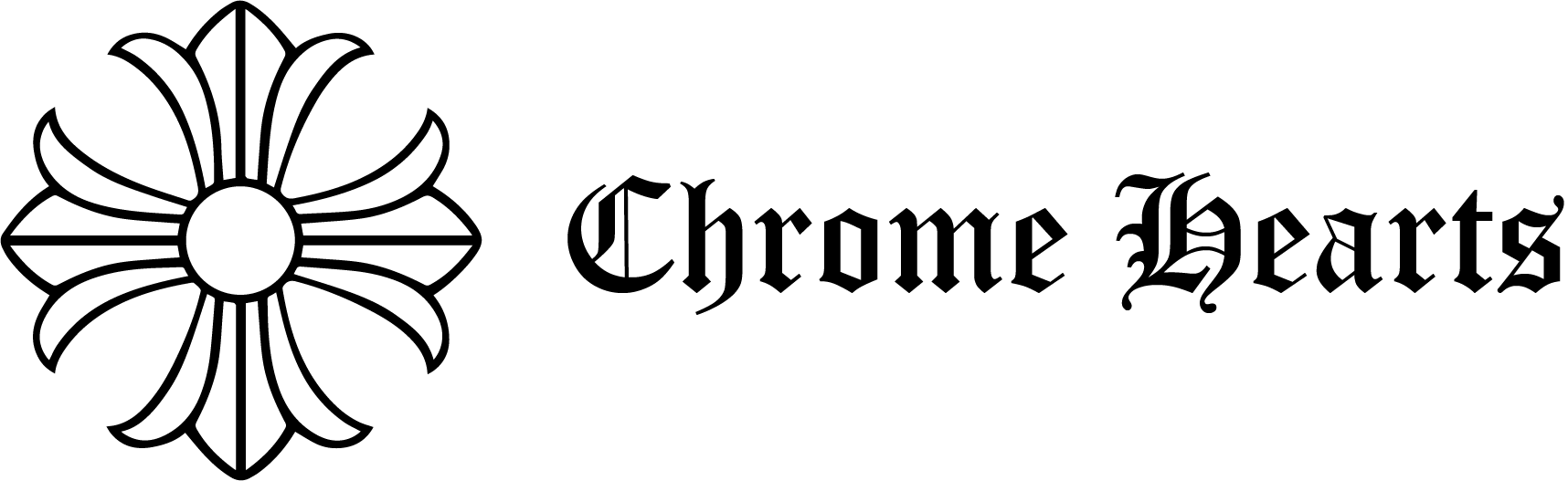 Chrome Heart Logo NEW Chrome Hearts Black Allover Plus Print Horseshoe