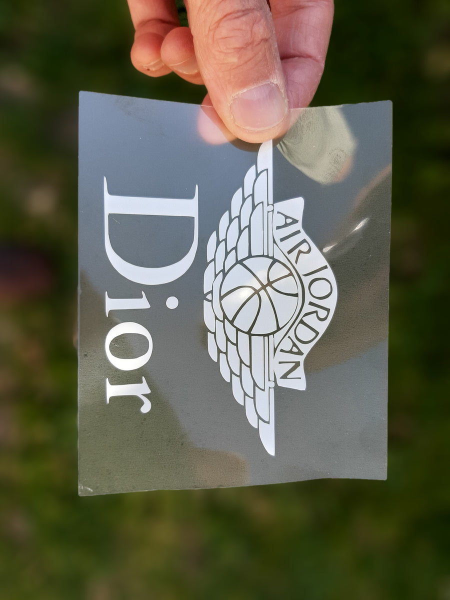 Jordan x Dior Collab Logo Iron-on Sticker (heat transfer) – Customeazy